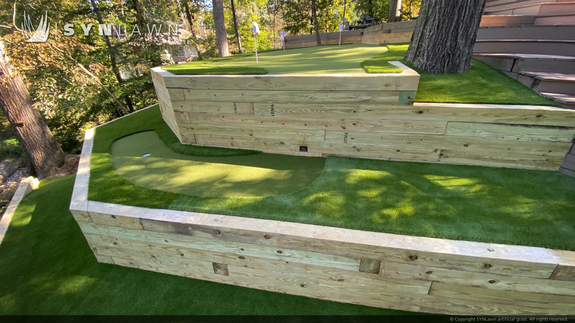 Impressive Multi-Level Green Created for Golf-Loving Homeowner