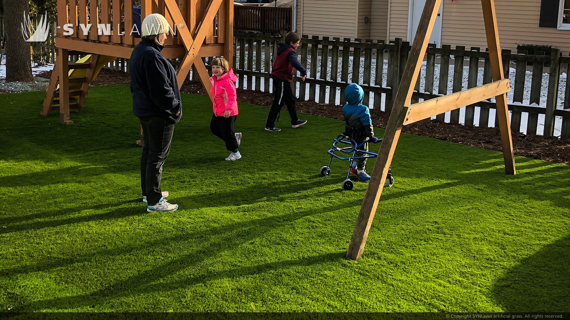 Make-A-Wish Kid Receives Dream Outdoor Play Area from SYNLawn Wisconsin