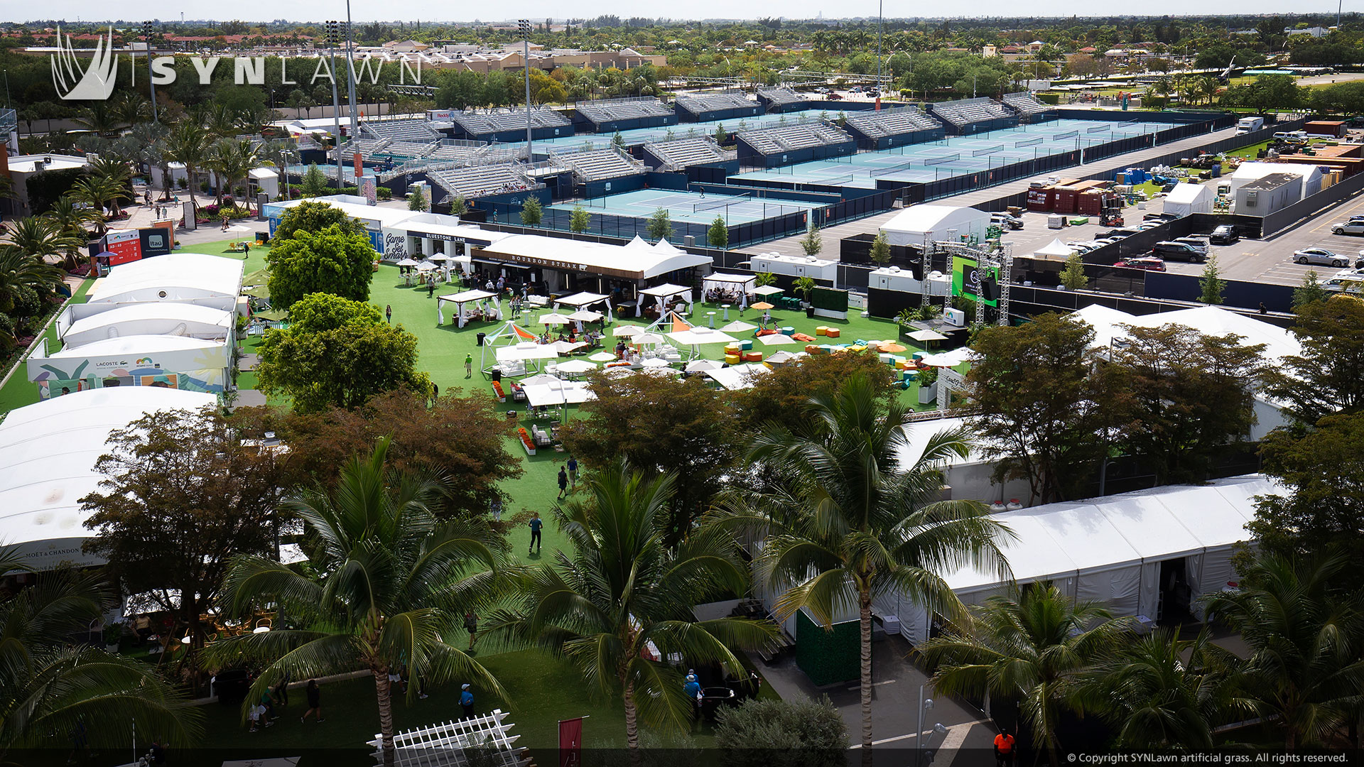 Surfacing system transforms Miami Open | SYNLawn