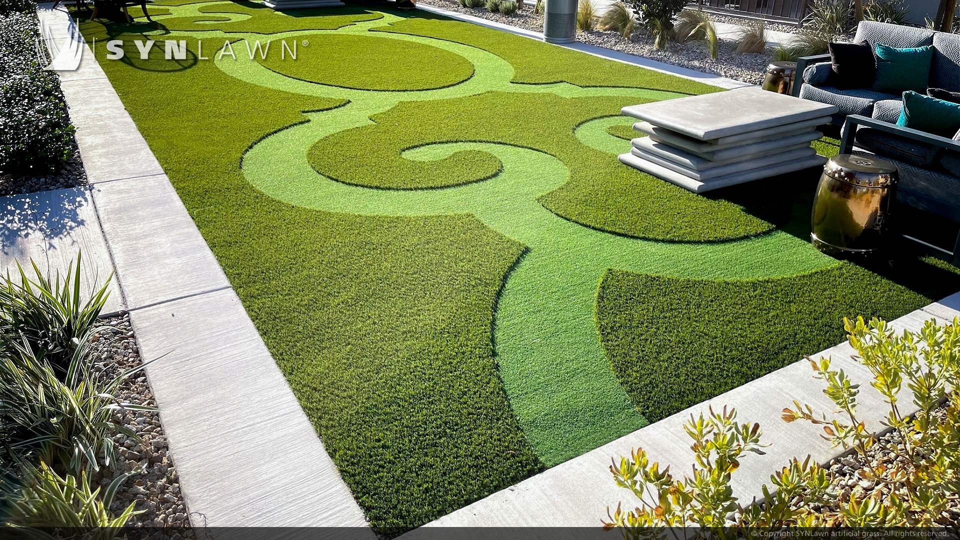 Las Vegas Luxury Apartments adds Custom Designed Turf Courtyard